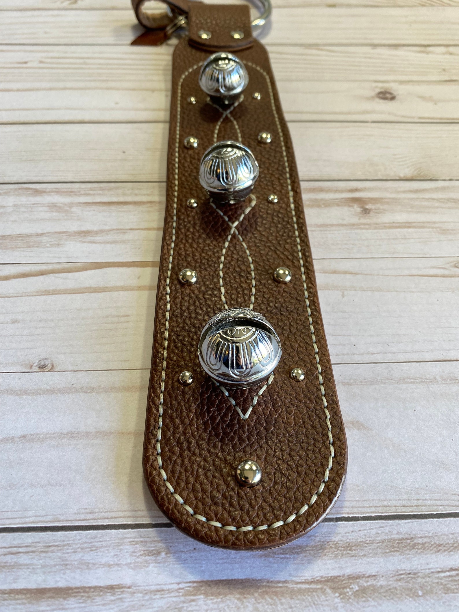 Leather Sleigh Bell Door Hanger - GUNNER - Etsy