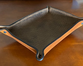 Handmade Leather Valet Tray - Etsy