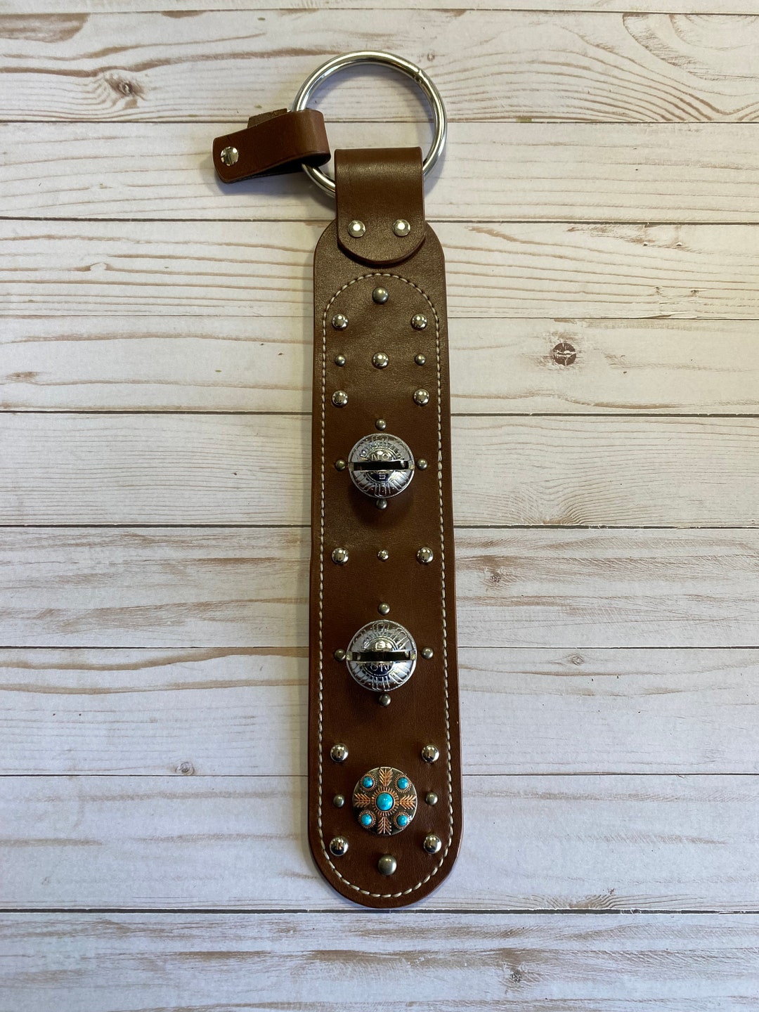 BRODY Leather Sleigh Bell Door Hanger - Etsy
