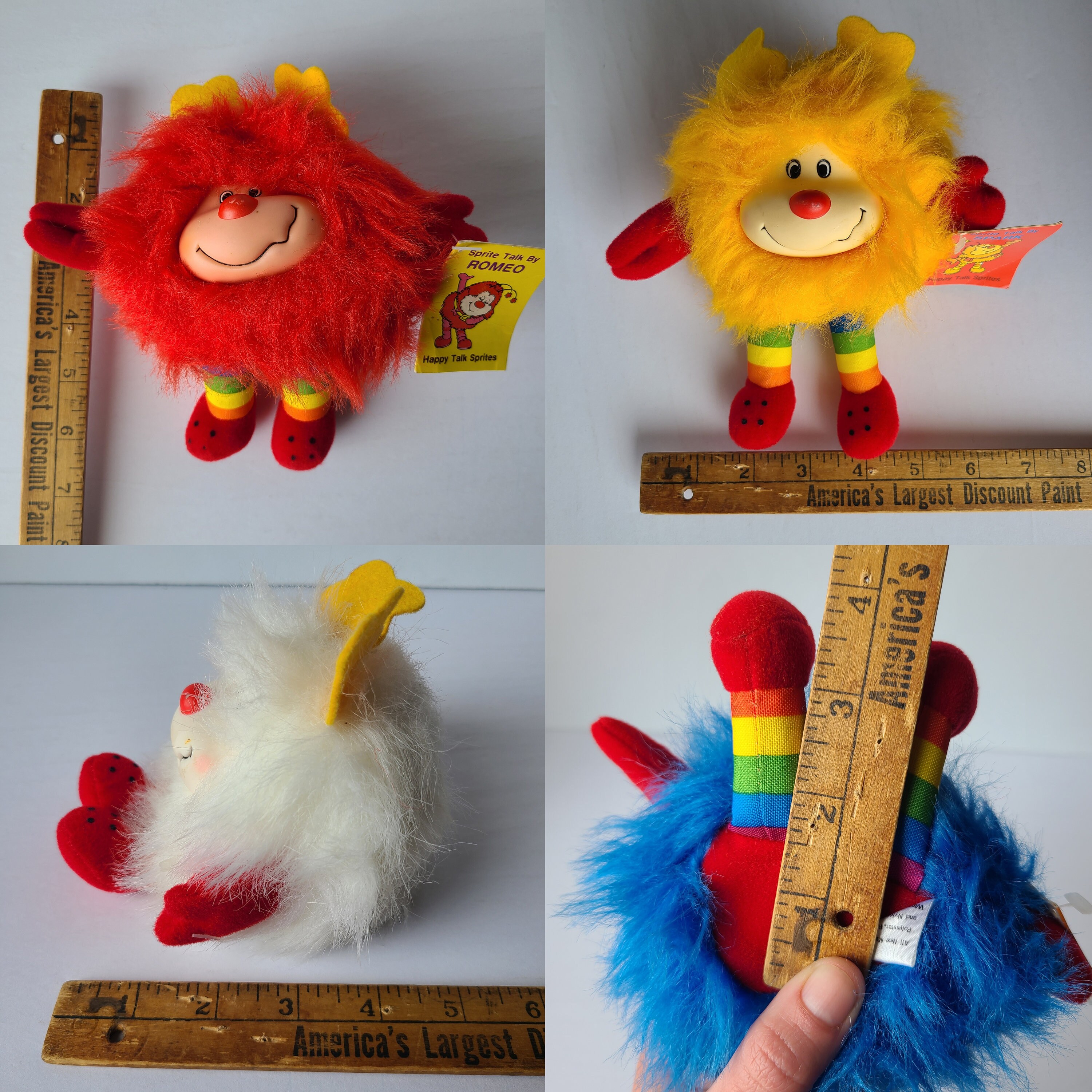 Rainbow Brite Sprites, Set of 4 / Vintage Taco Bell Toys / Rainbow ...