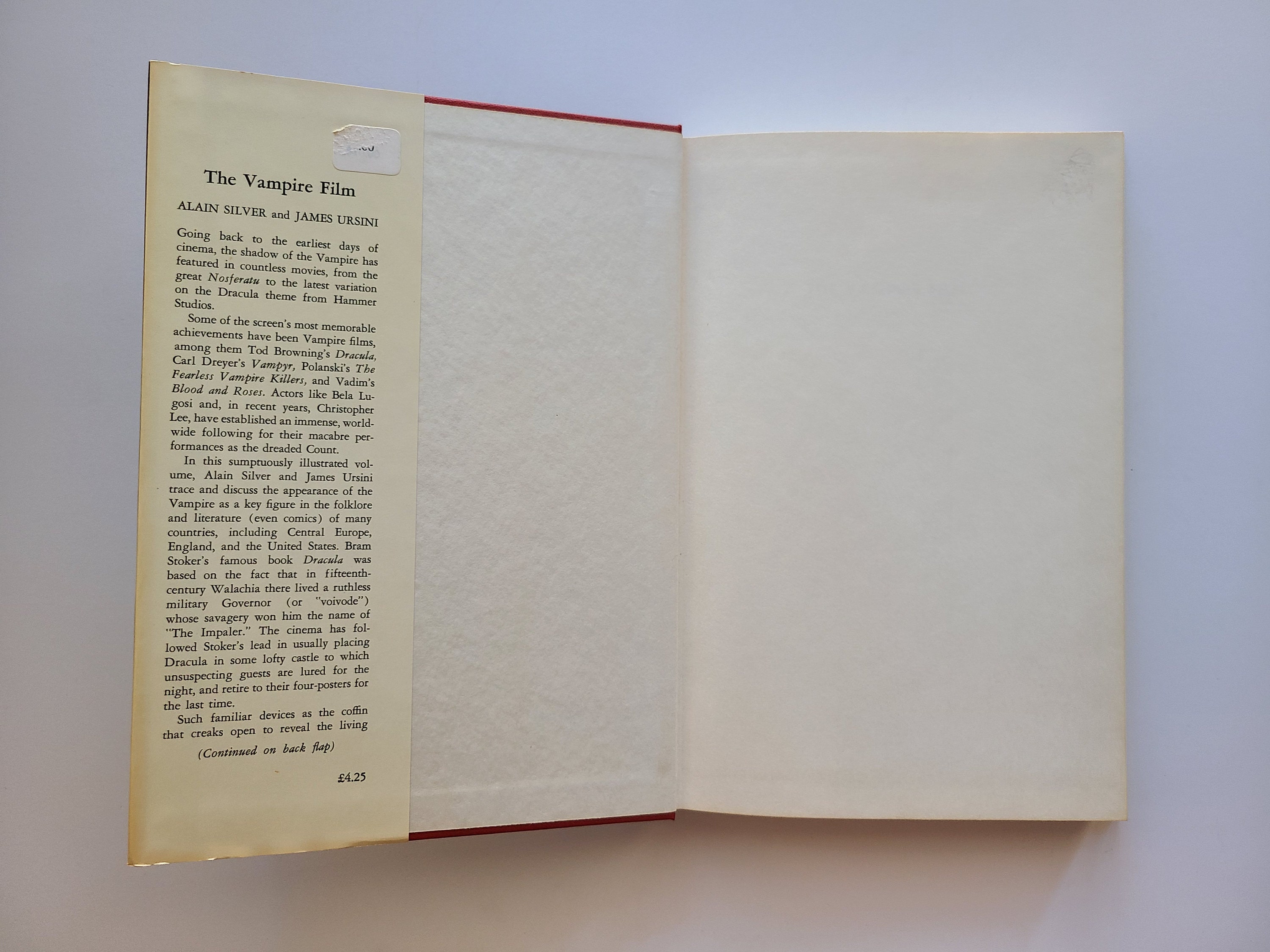 The Vampire Film by James Ursini and Alain Silver / Vampires in Film ...