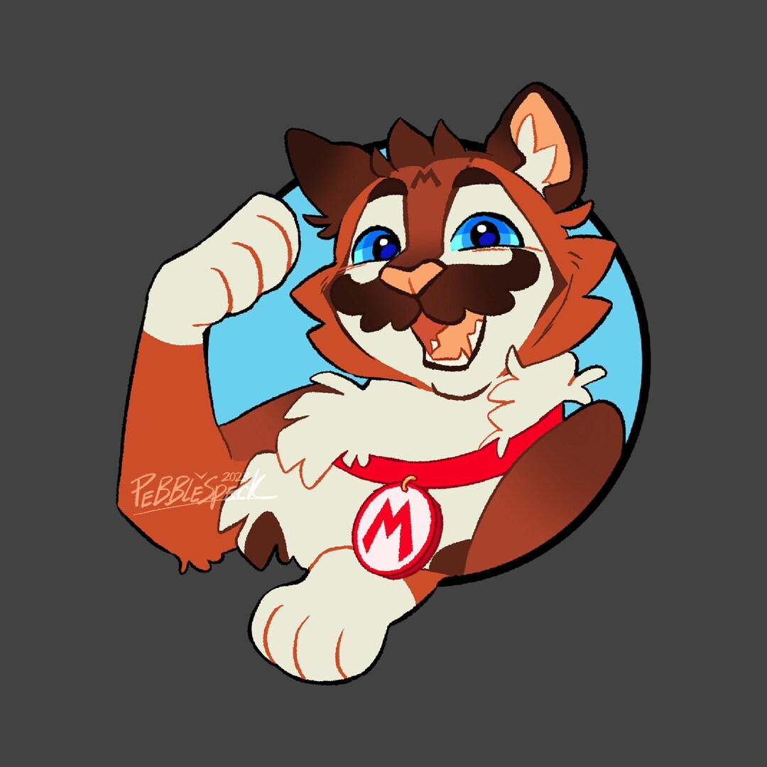 Cat Super Mario Single Vinyl Laminated Stickers - Etsy