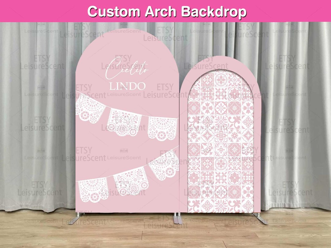 Pink Cielito Lindo Baby Shower Arch Backdrop Cover Stand Boho Baby Girl ...