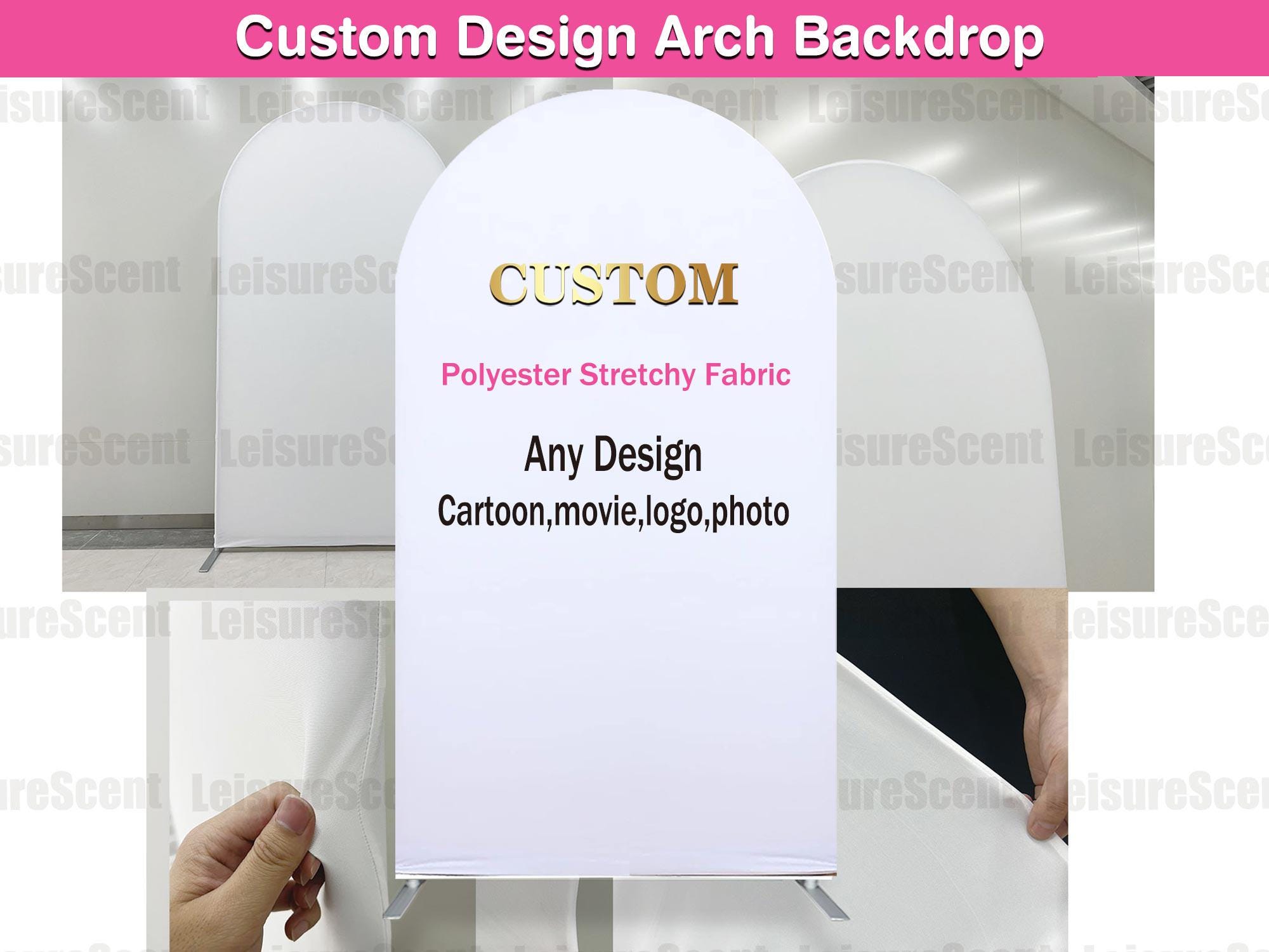 Custom Arch Backdrop Cover Stretchy Fabric Stand Baby Bridal Shower ...
