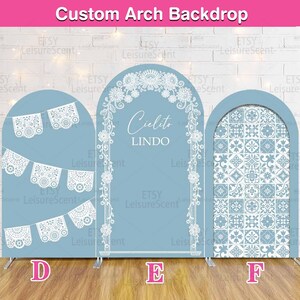 Cielito Lindo Baby Shower Arch Backdrop Cover Stand Dusty Blue Girl ...