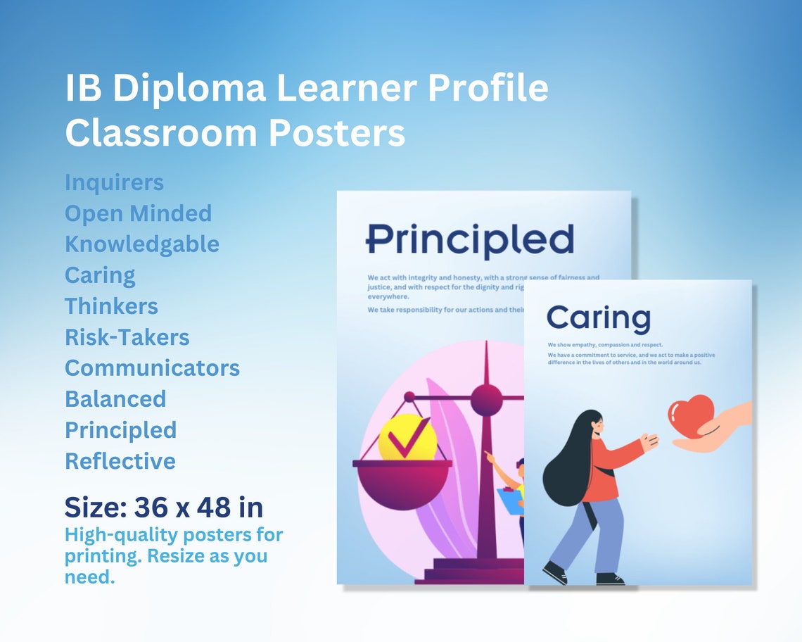 IB DP Learner Profile Printable Posters Classroom Posters IB Diploma ...