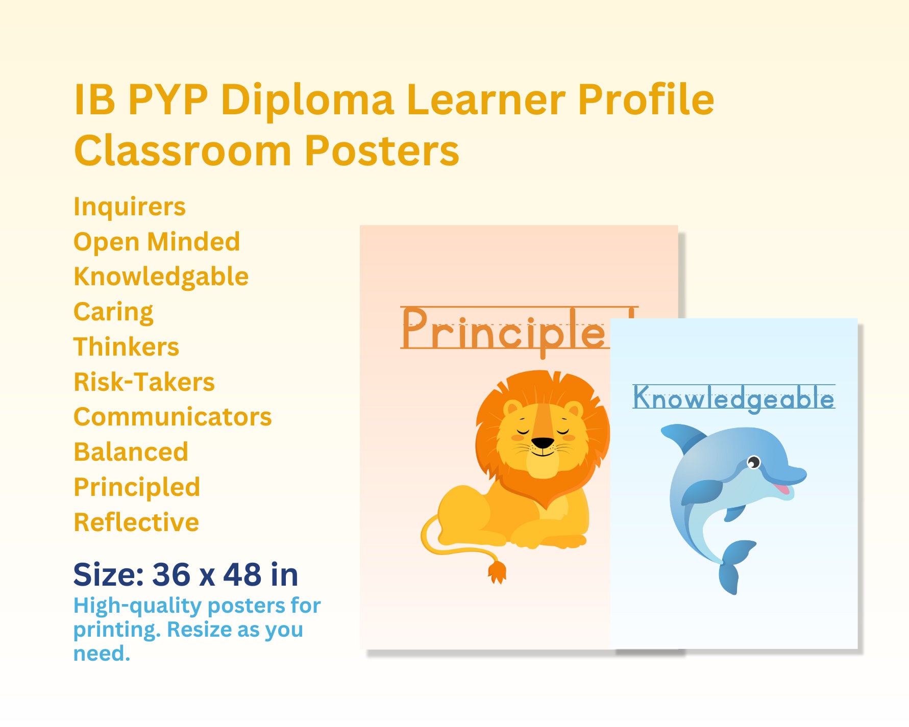 IB PYP Learner Profile Printable Posters IB Primary Years - Etsy Australia