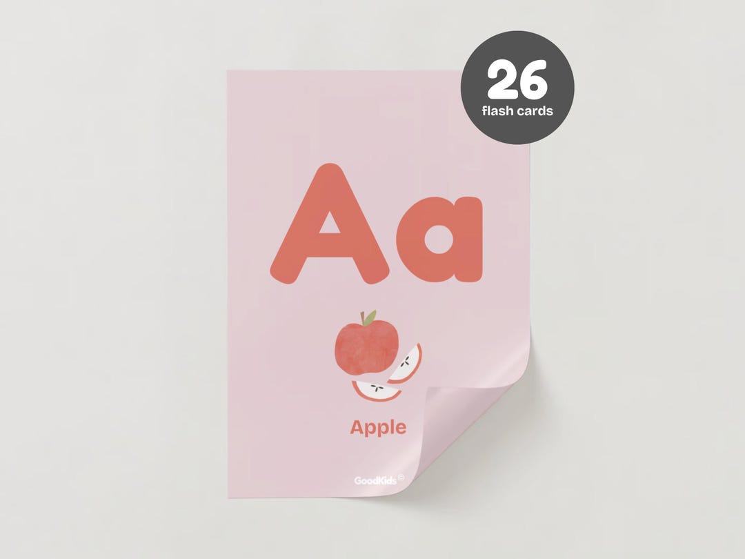 Set of ALPHABET Cards, Alphabet Flash Cards for Education and Learning ...