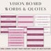 Pink Printable Vision Board Kit, Vision Board Valentines Board, Prayer ...