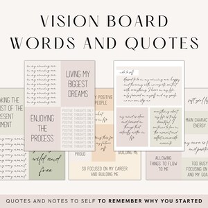 2025 Vision Board Words, Vision Board Kit, Vision Board Printables ...