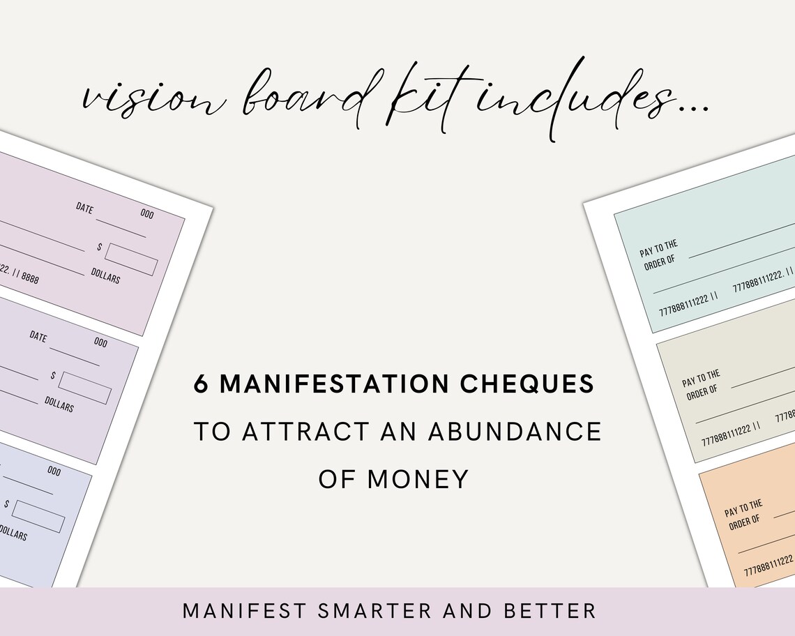 Vision Board Kit Printable Vision Board Printable - Etsy Canada