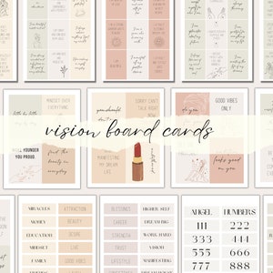 Boho Vision Board Kit for Entrepreneurs, 2026 Vision Board Printable ...