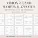 2025 Vision Board Words, Vision Board Kit, Vision Board Printables ...