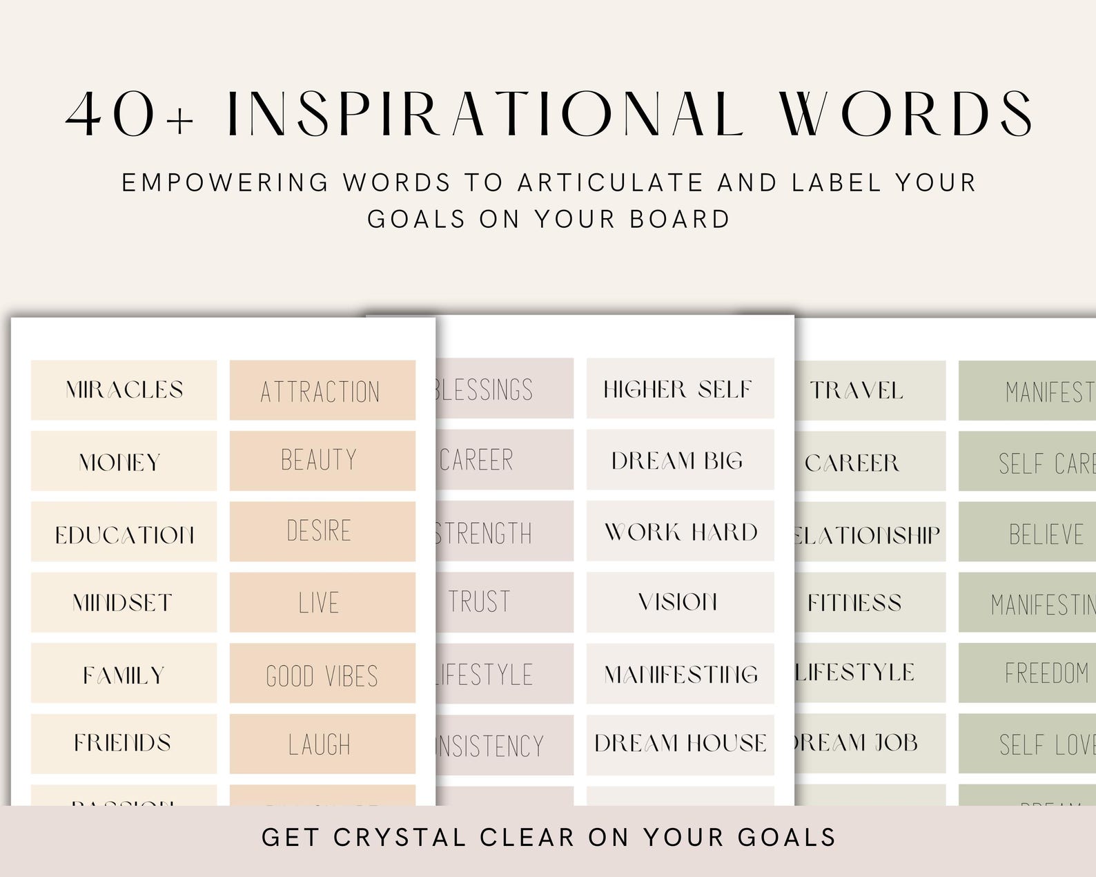 2025 Vision Board Kit Printable, Vision Board Planner, Vision Board ...