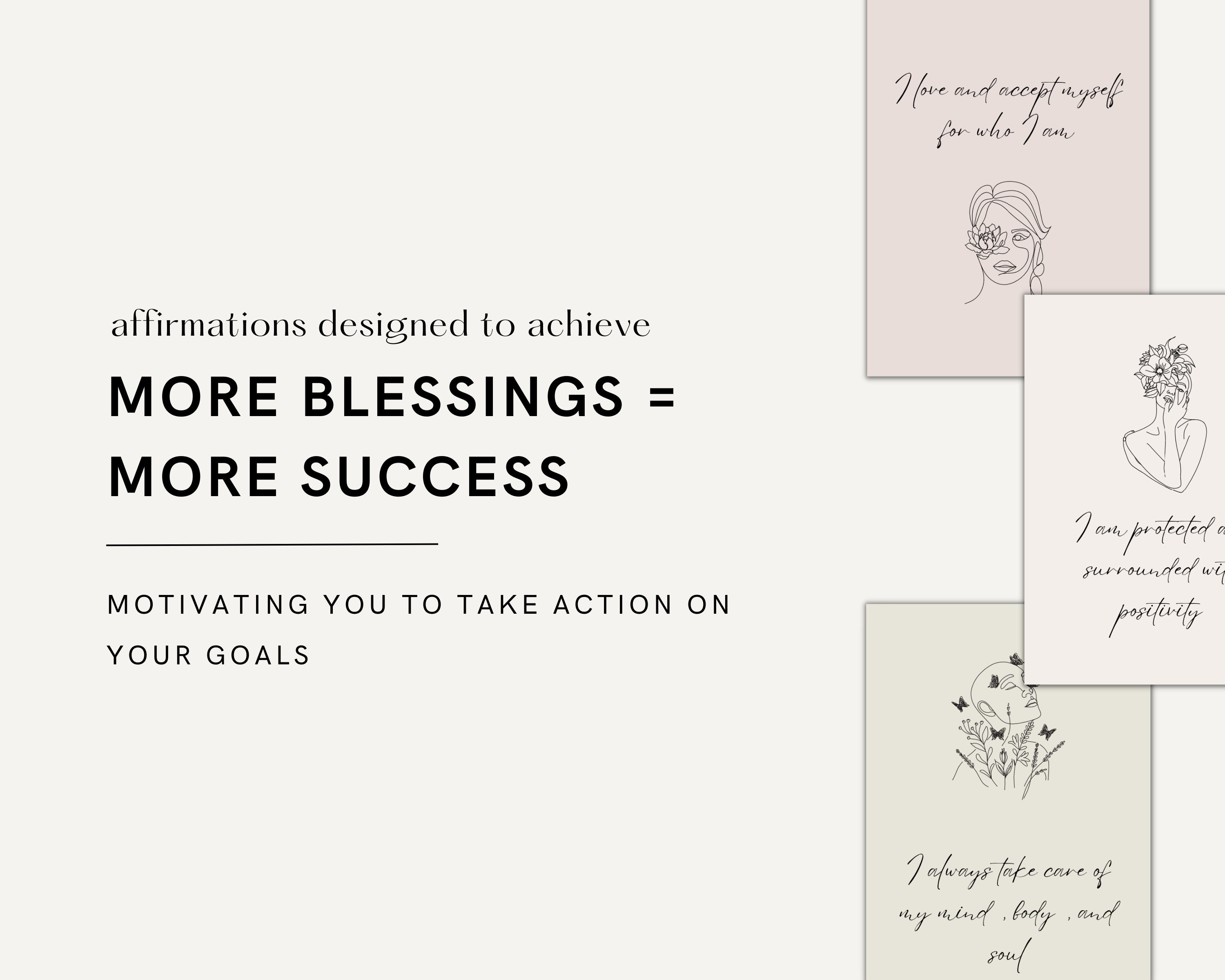 Lucky Girl Affirmation Cards Printable, I Am so Lucky, Mindfulness ...