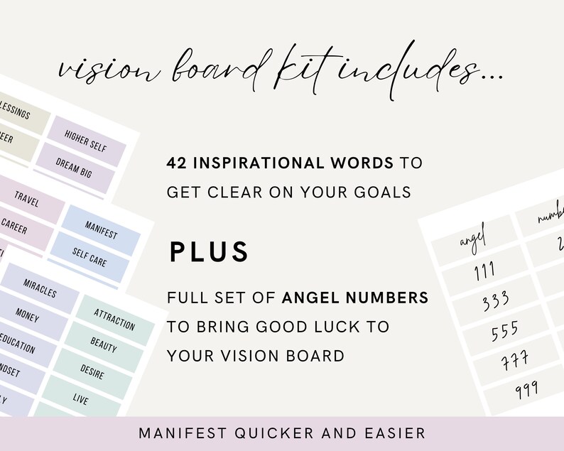 Vision Board Kit Printable Vision Board Printable - Etsy Canada