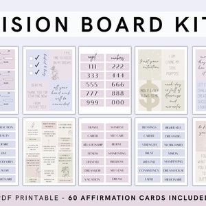 Vision Board Kit Printable Mood Board Dream Board - Etsy