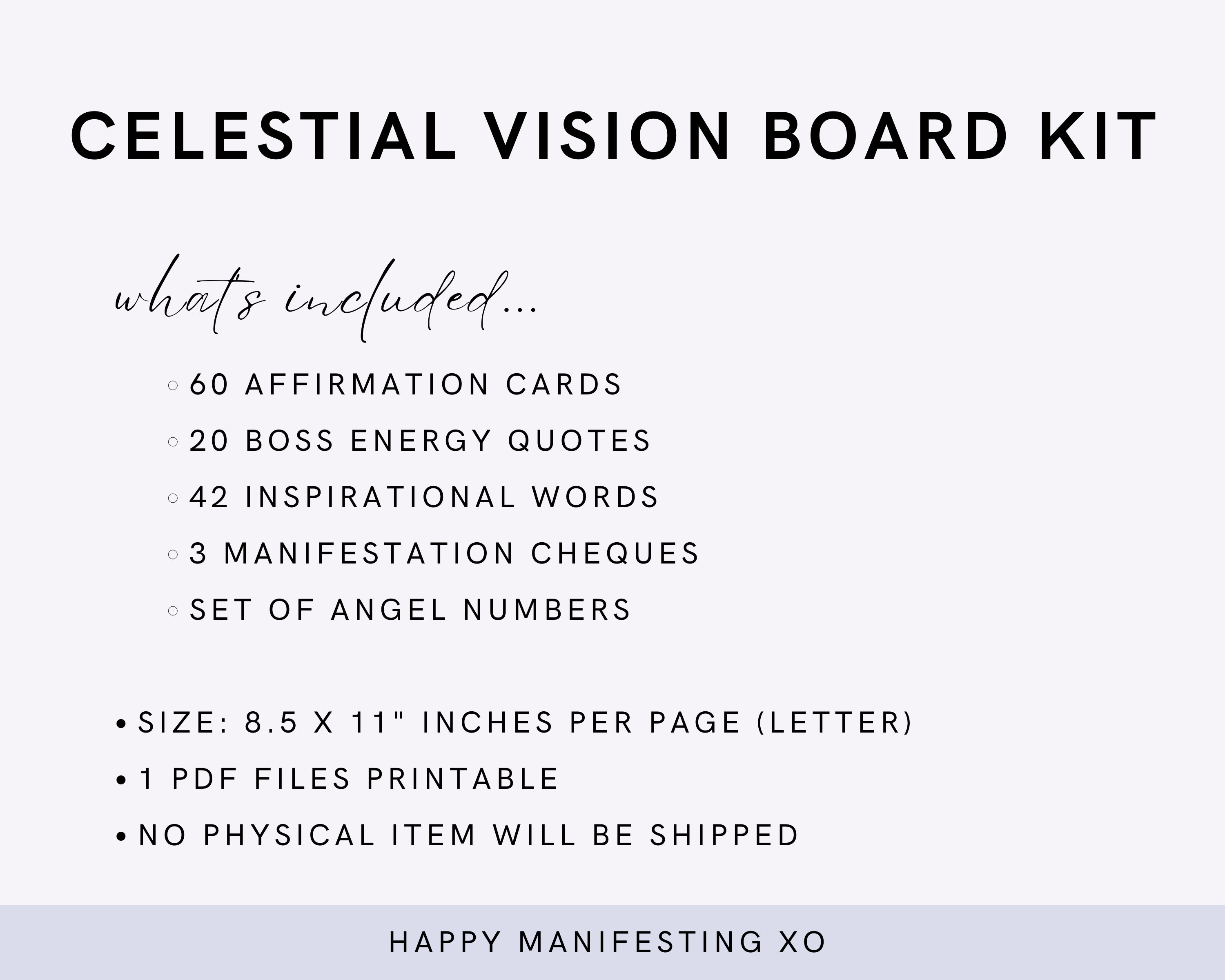 Vision Board Kit Printable, Mood Board, Dream Board, Manifestation ...