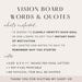 2025 Vision Board Words, Vision Board Kit, Vision Board Printables ...