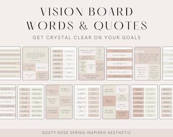 Pink Printable Vision Board Kit, Vision Board Valentines Board, Prayer ...