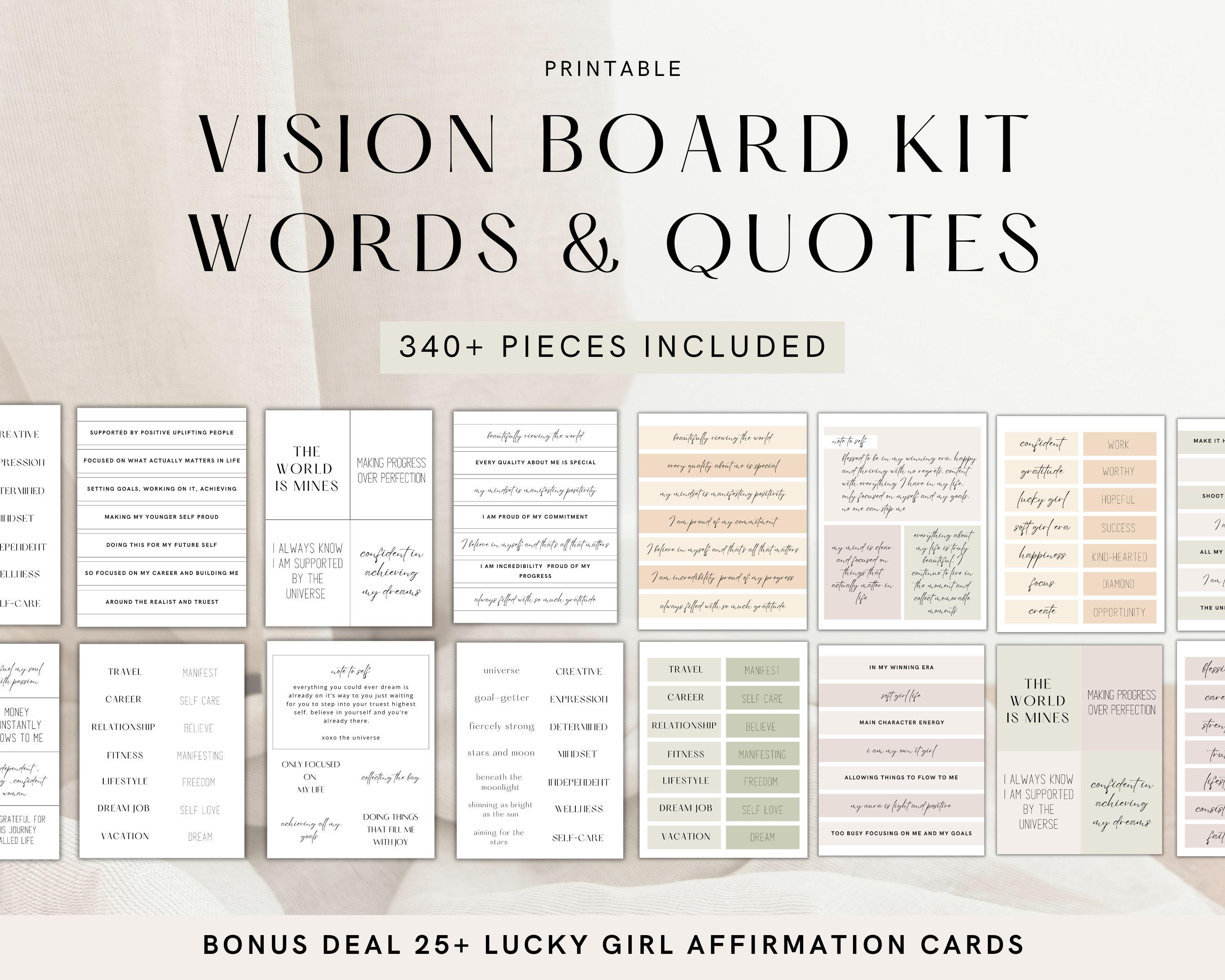 2025 Printable Vision Board Words, Printable Vision Board Kit, Vision ...