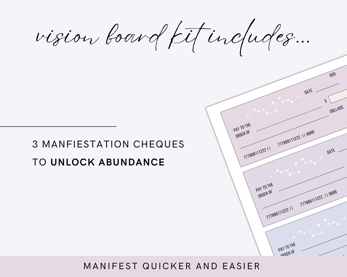 Vision Board Kit Printable, Mood Board, Dream Board, Manifestation ...