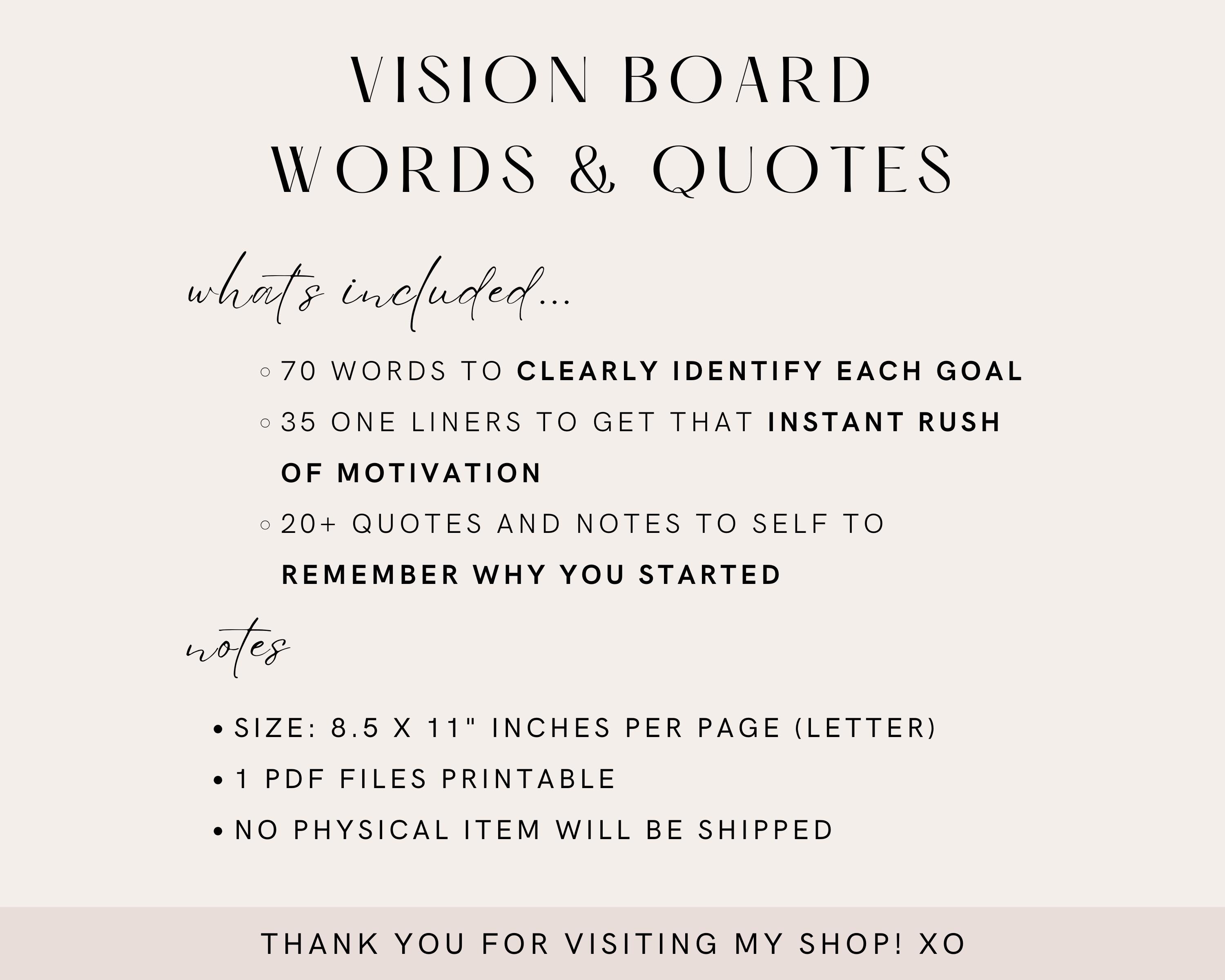 2025 Green Vision Board Kit Printable, Vision Board Planner, Vision ...