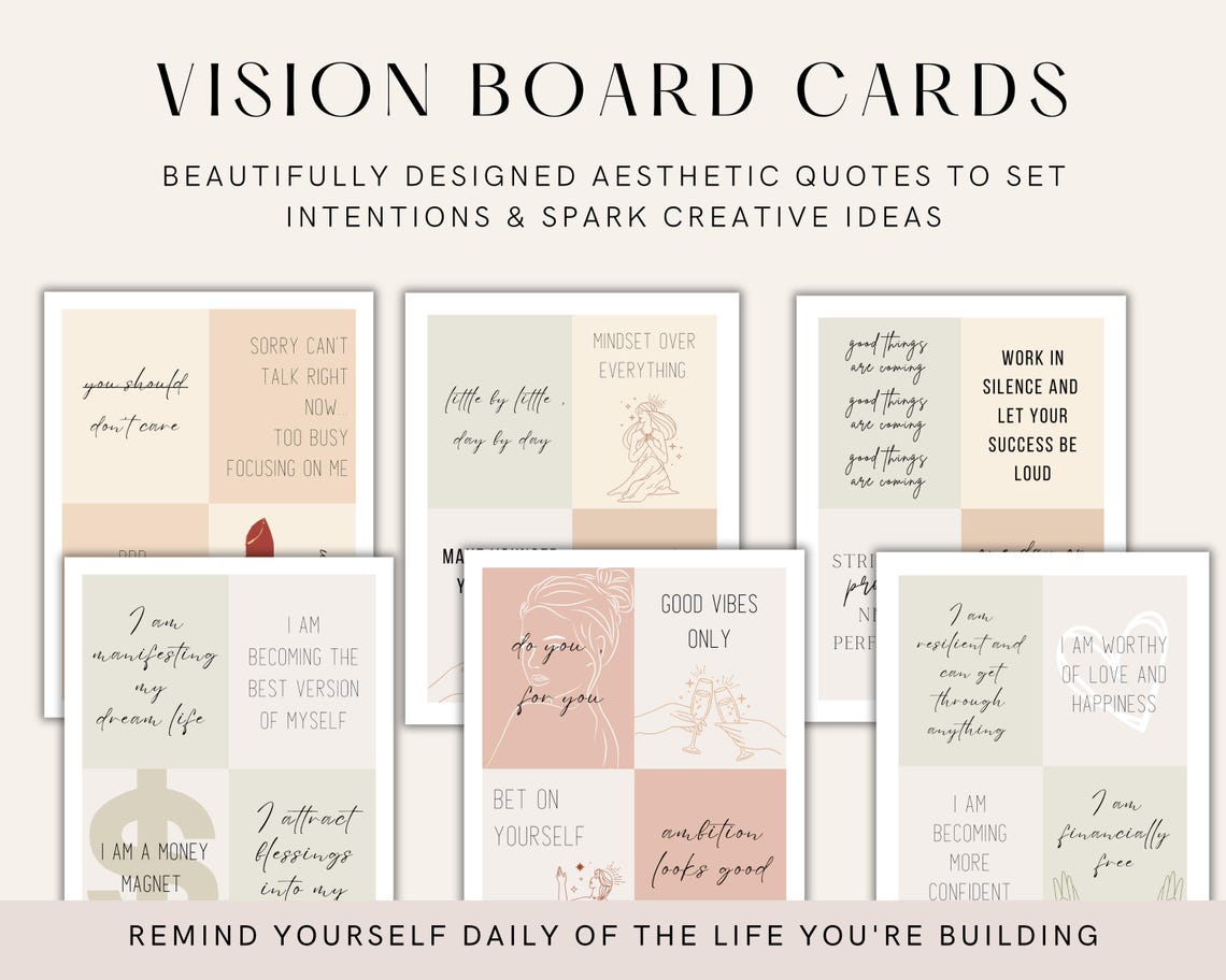 2025 Vision Board Kit Printable, Vision Board Planner, Vision Board ...