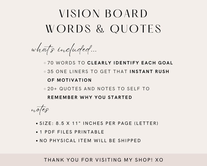 2025 Printable Vision Board Words, Printable Vision Board Kit, Vision ...