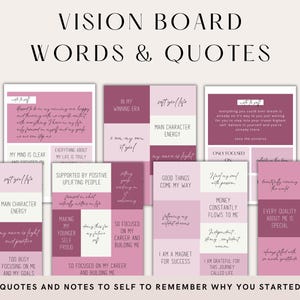 Pink Printable Vision Board Kit, Vision Board Valentines Board, Prayer ...
