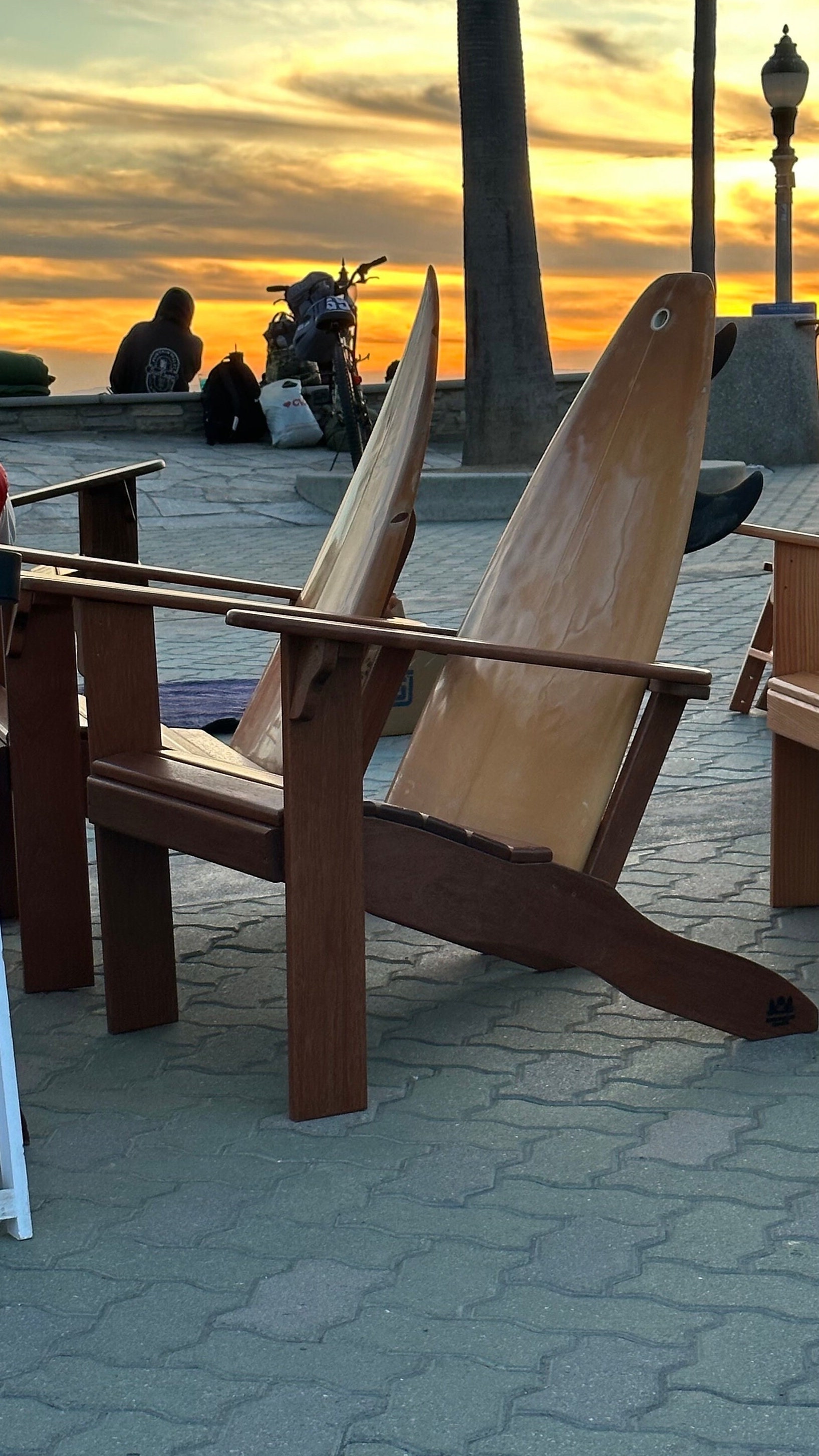Apitong Surf Chairs – Recycled Surfboard Pair |large| Coastal Patio Set ...