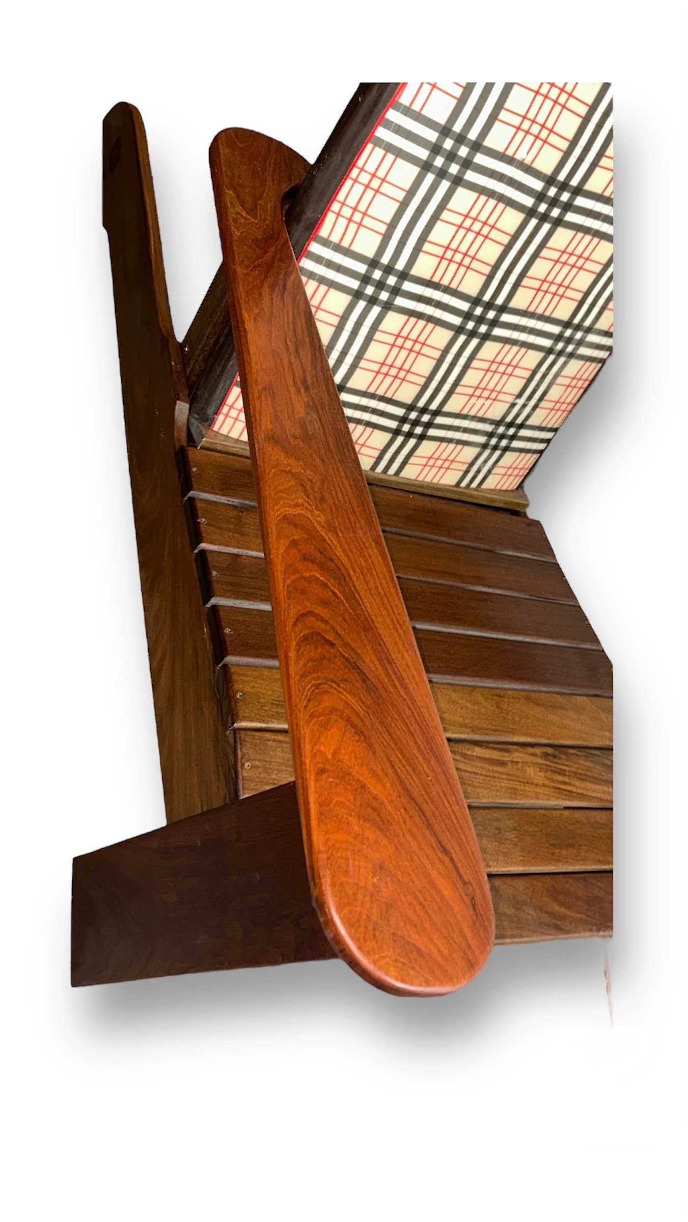 Checkered Ipe Wood Surfboard Patio Set Recycled Surf Chair, Exotic Wood ...