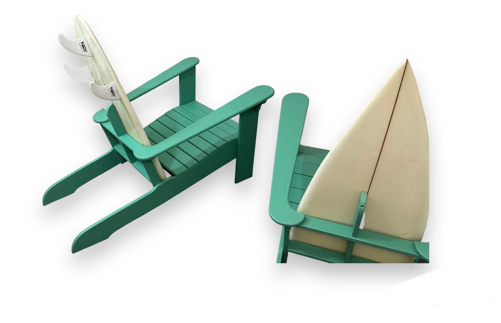 White Surfboard. Pair, Adirondack Chair, Recycled Unique Surf Chair ...