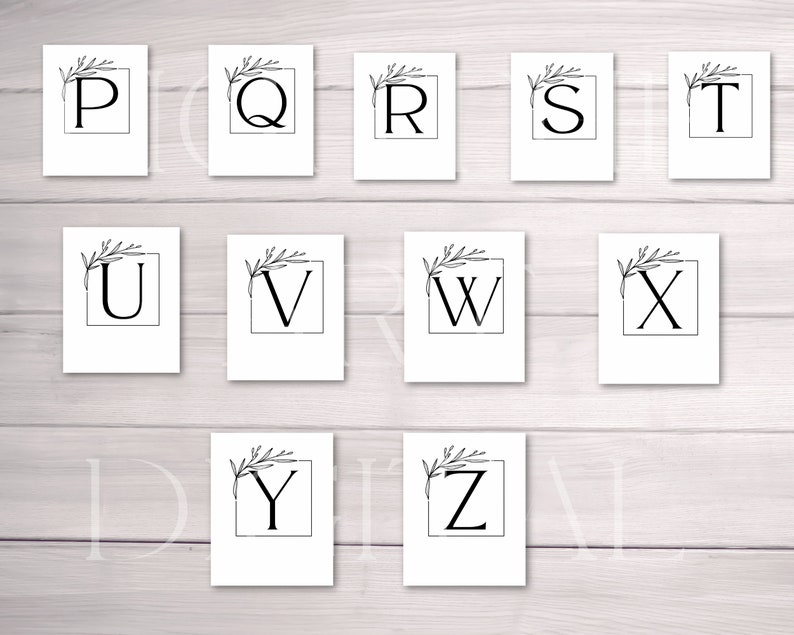 Rustic Modern Letter V Black Bold Lettering Printable Wall Art - Etsy