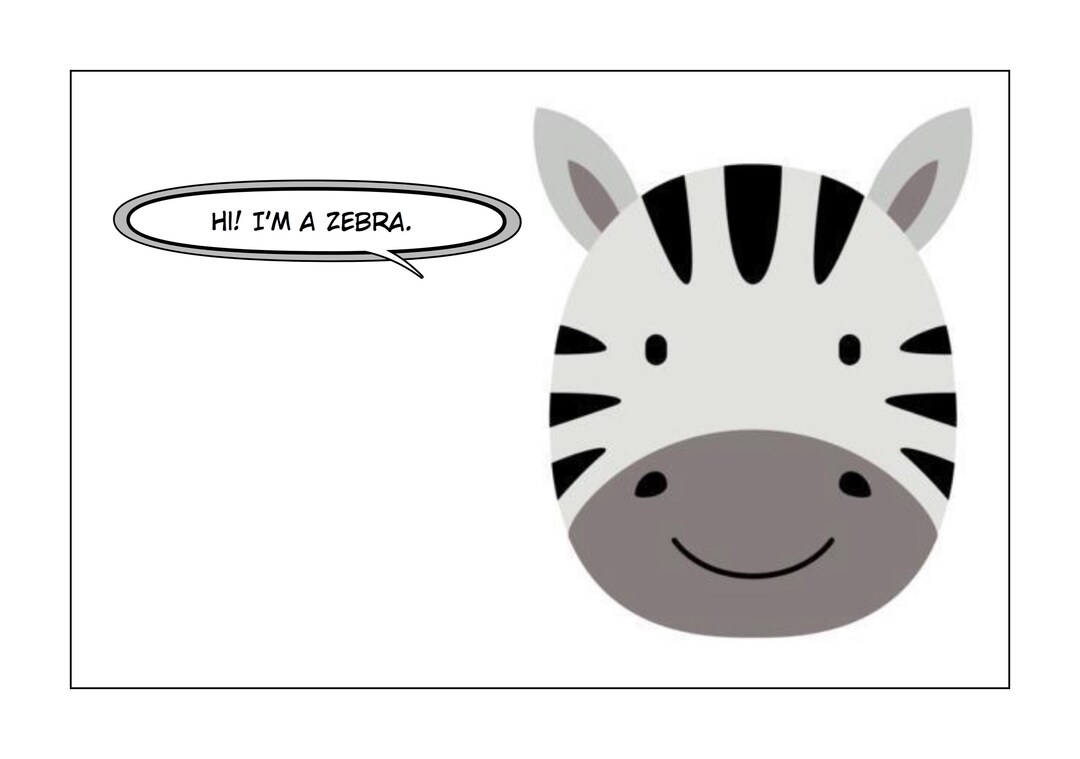 Zany Zebra Wall Art Children's Room - Etsy
