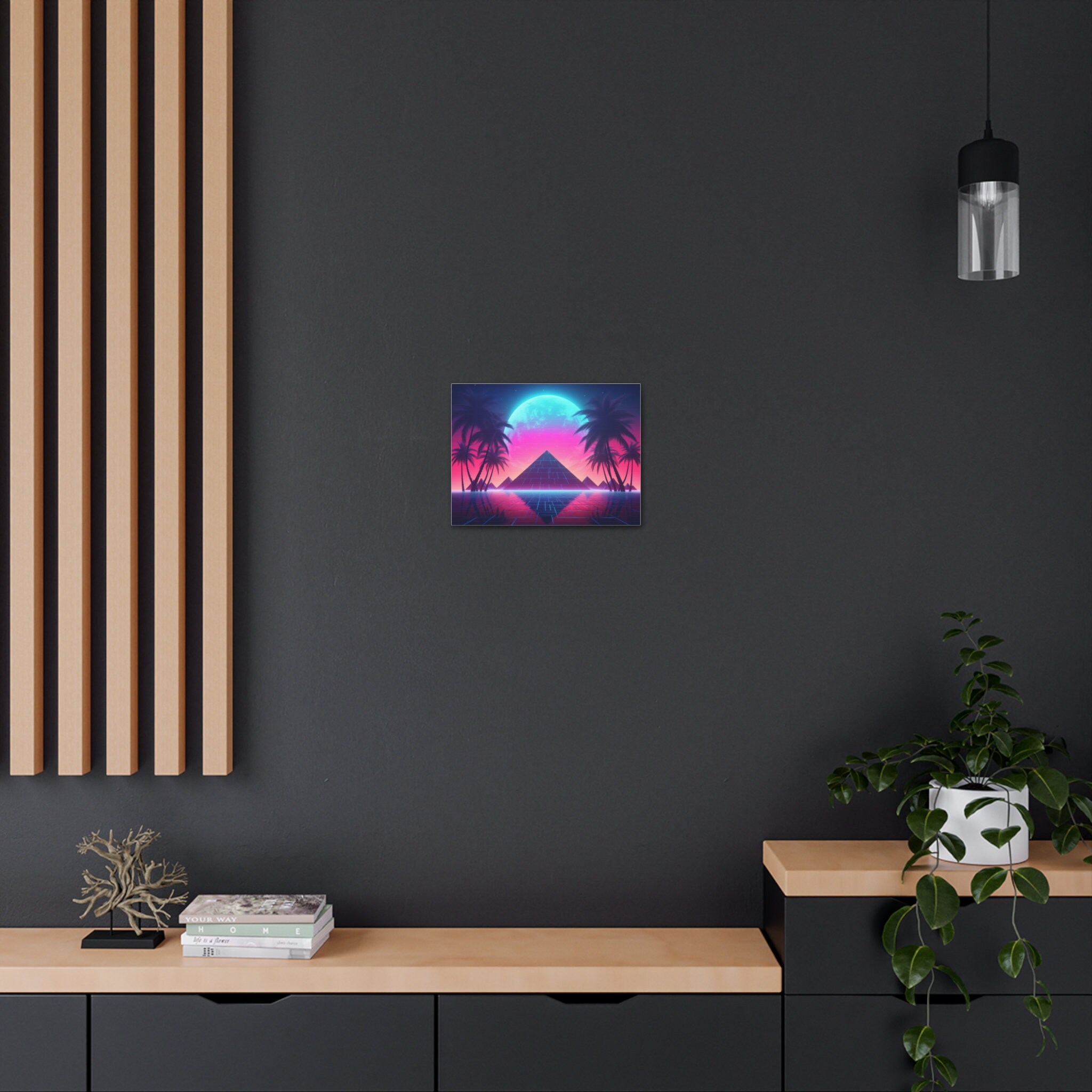 Synth Wave Pyramids and Palm Trees - Etsy