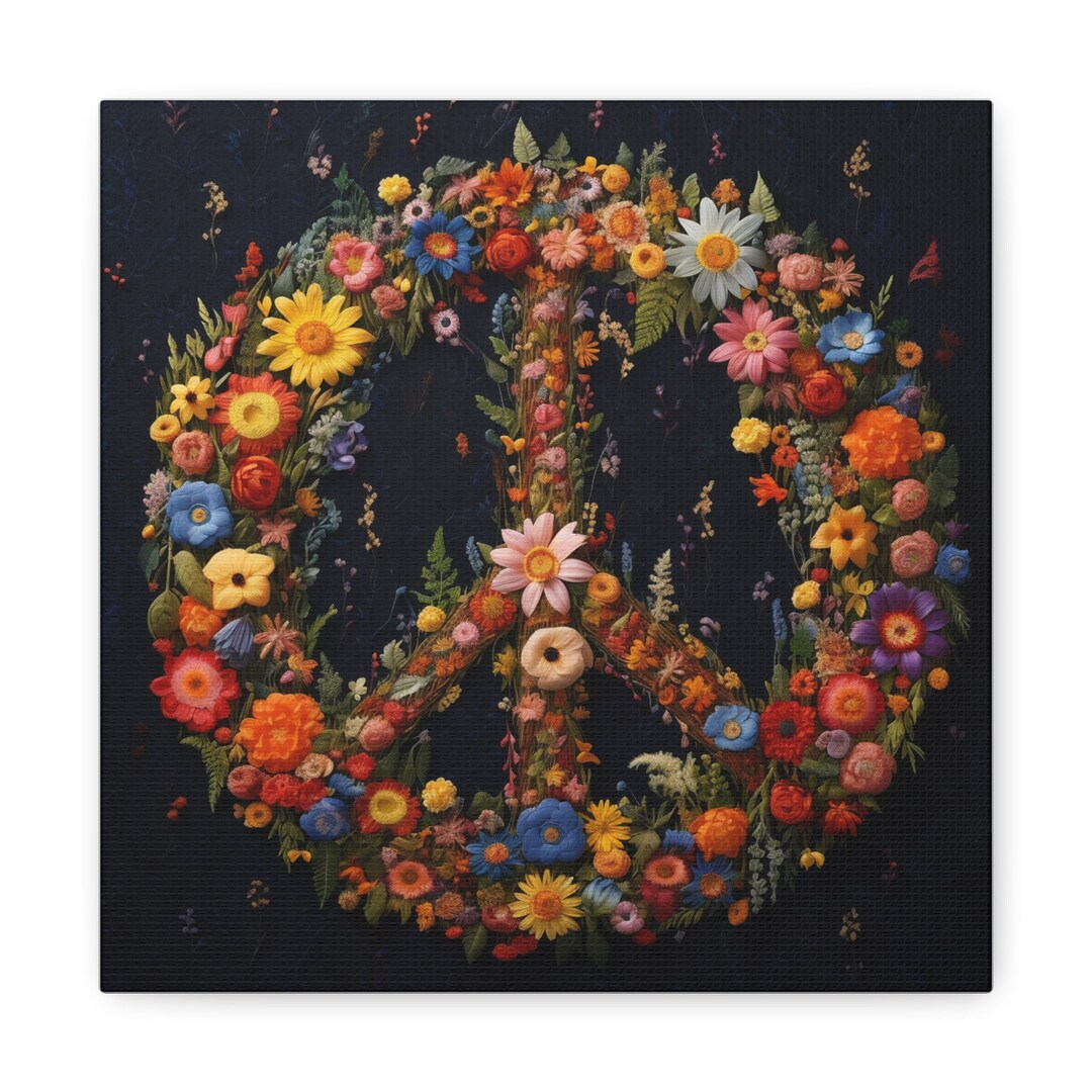 Peace Symbol Flowers - Etsy