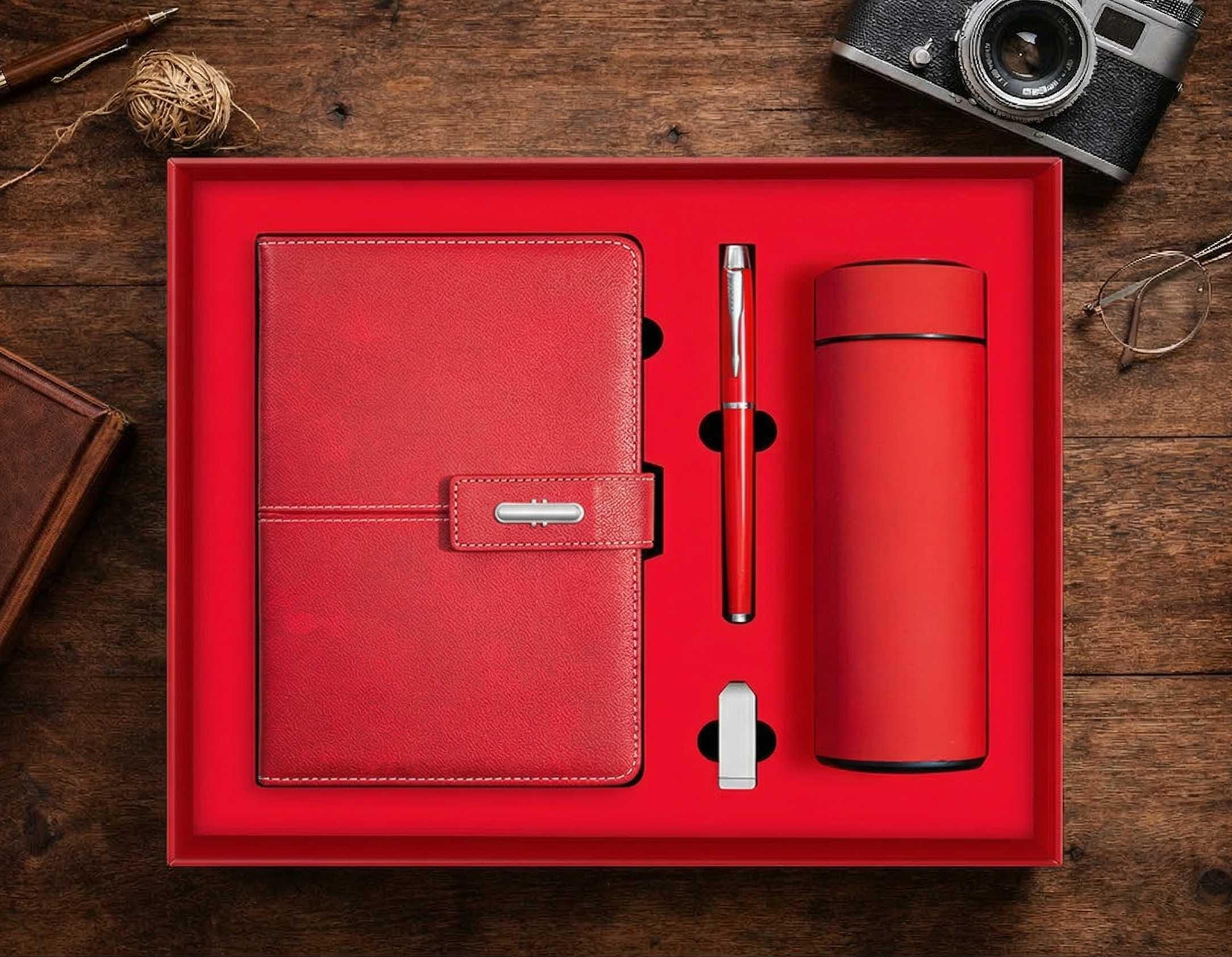 Personalized PU Leather Notebook Set, Custom Engraved Journal Gift ...