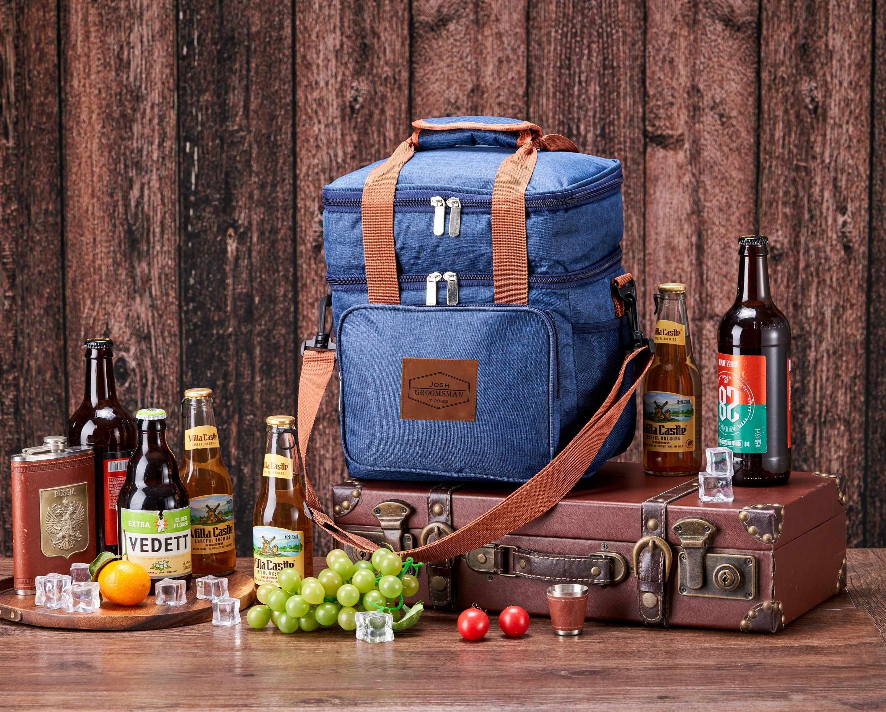 Personalized Beer Cooler Bag Groomsman Cooler Bag Custom Cooler Bag for ...