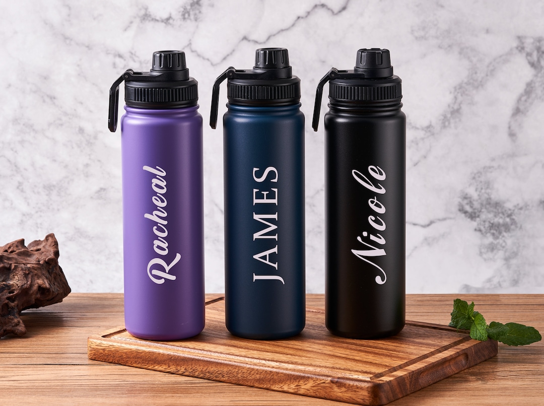 Engraved Water Bottles, Personalized Insulated Water Bottle, Name Water ...