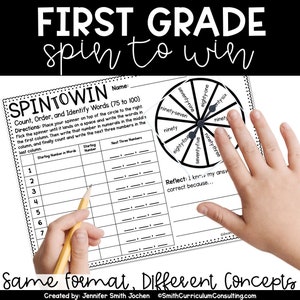 1st Grade Spin to Win - Full Year Math Centers for Math Workshop - Math ...