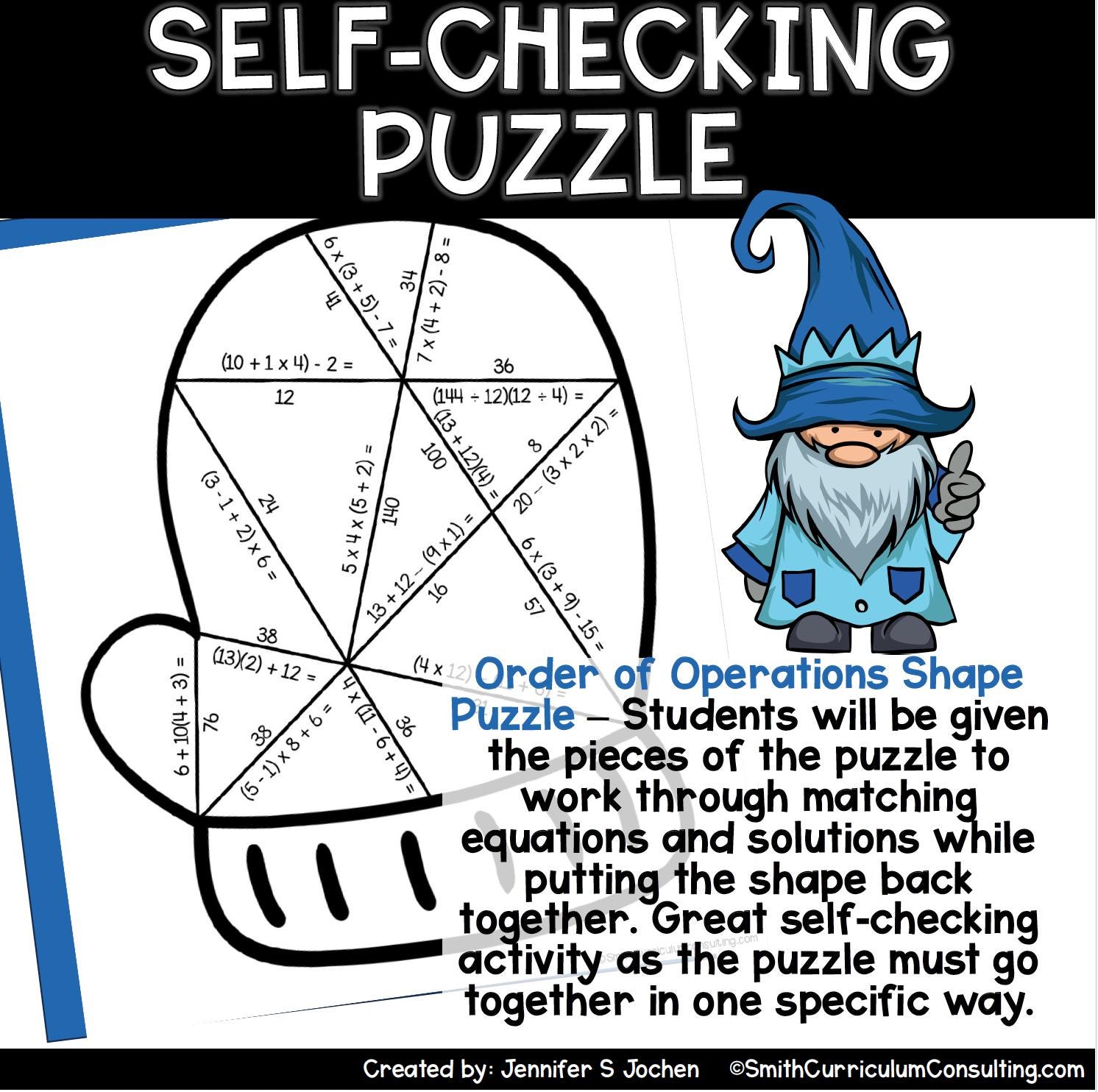 Winter Math Activity Order of Operations 4-5th Grade LOW PREP Worksheet ...