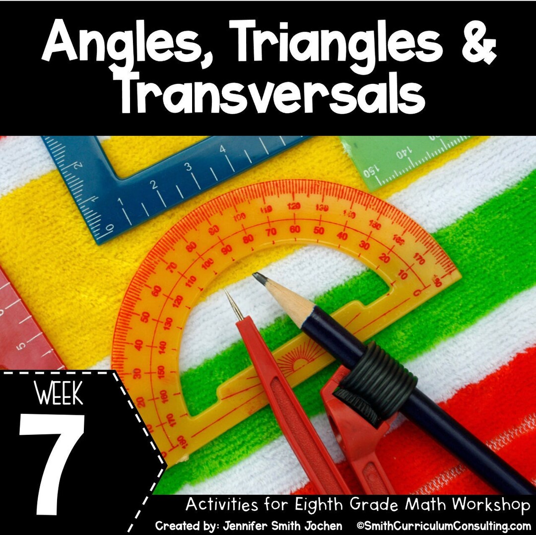 Ángulos Triángulos y Transversales Taller de Matemáticas - Etsy México