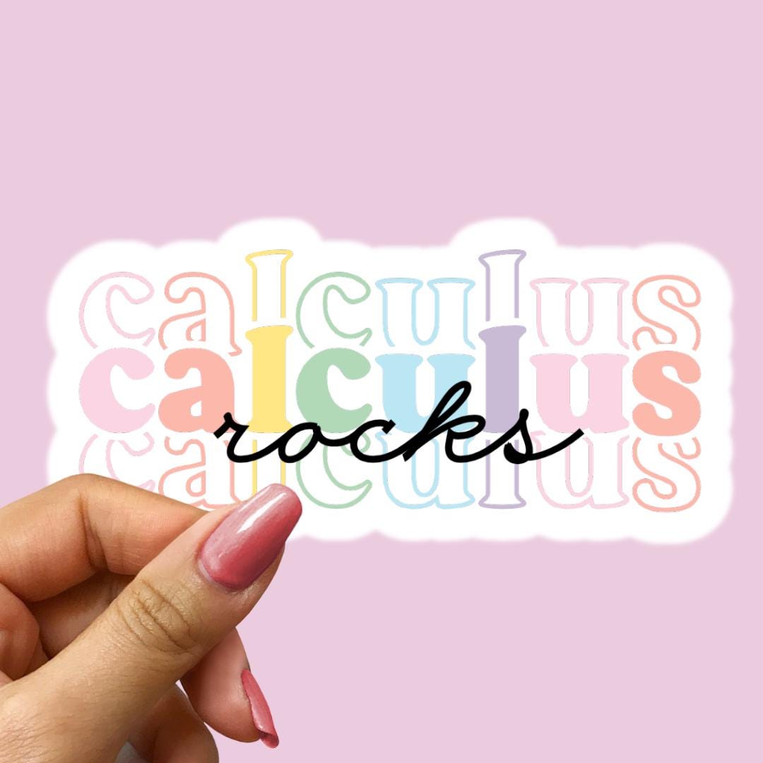 Calculus Teacher Stickers - Pastel Rainbow Decal, Math Teacher, Teacher ...