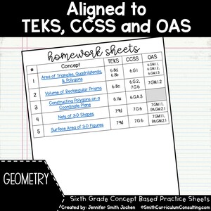 6th Grade Geometry Homework Sheets - Practice Sheets Math Worksheet ...