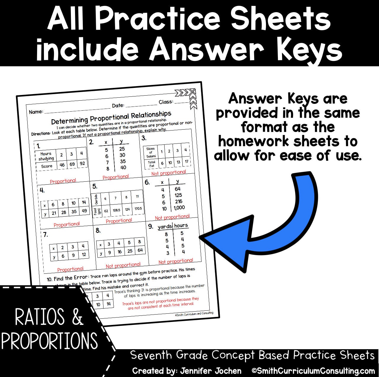 7th Grade Ratio Proportion Percent Homework Sheets - Practice Sheets ...