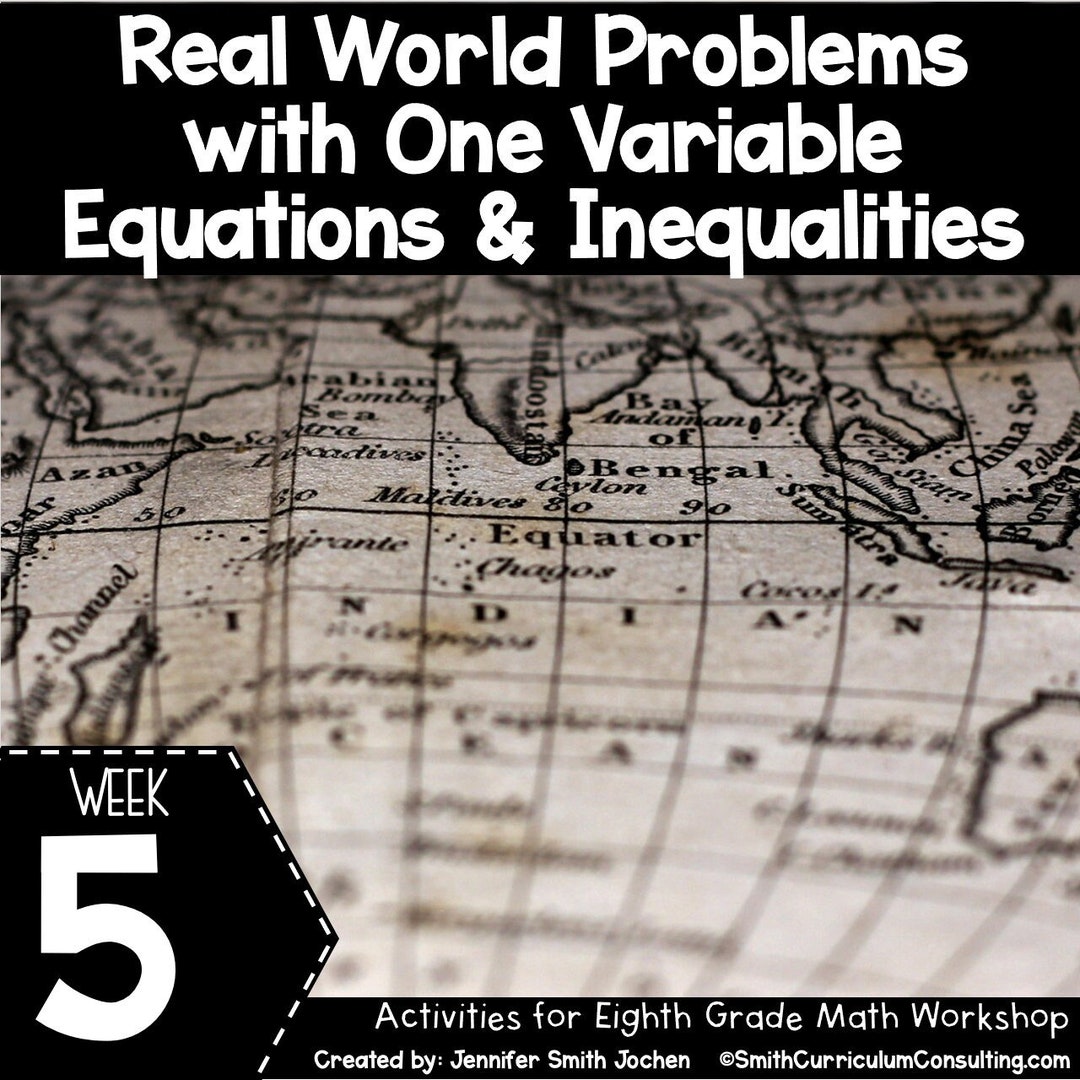 Real World Equations and Inequalities Math Workshop Eighth - Etsy