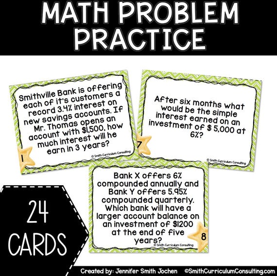 Simple And Compound Interest Worksheet 8th Grade Chapter 6 | Compound