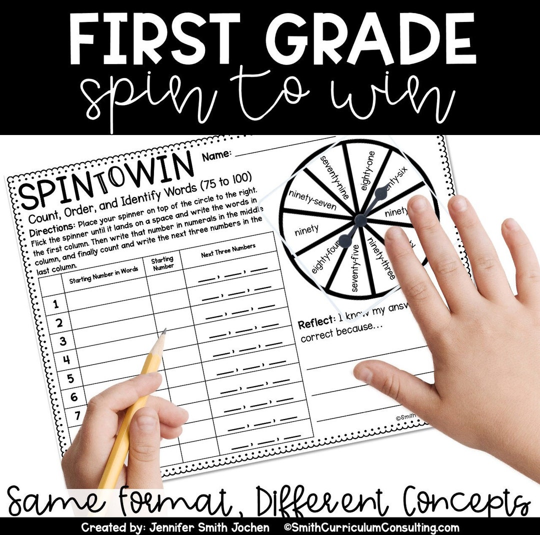 1st Grade Spin to Win - Full Year Math Centers for Math Workshop - Math ...