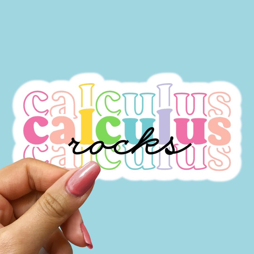 Calculus Teacher Sticker Vibrant Rainbow Stickers, Teacher Gift, Laptop ...